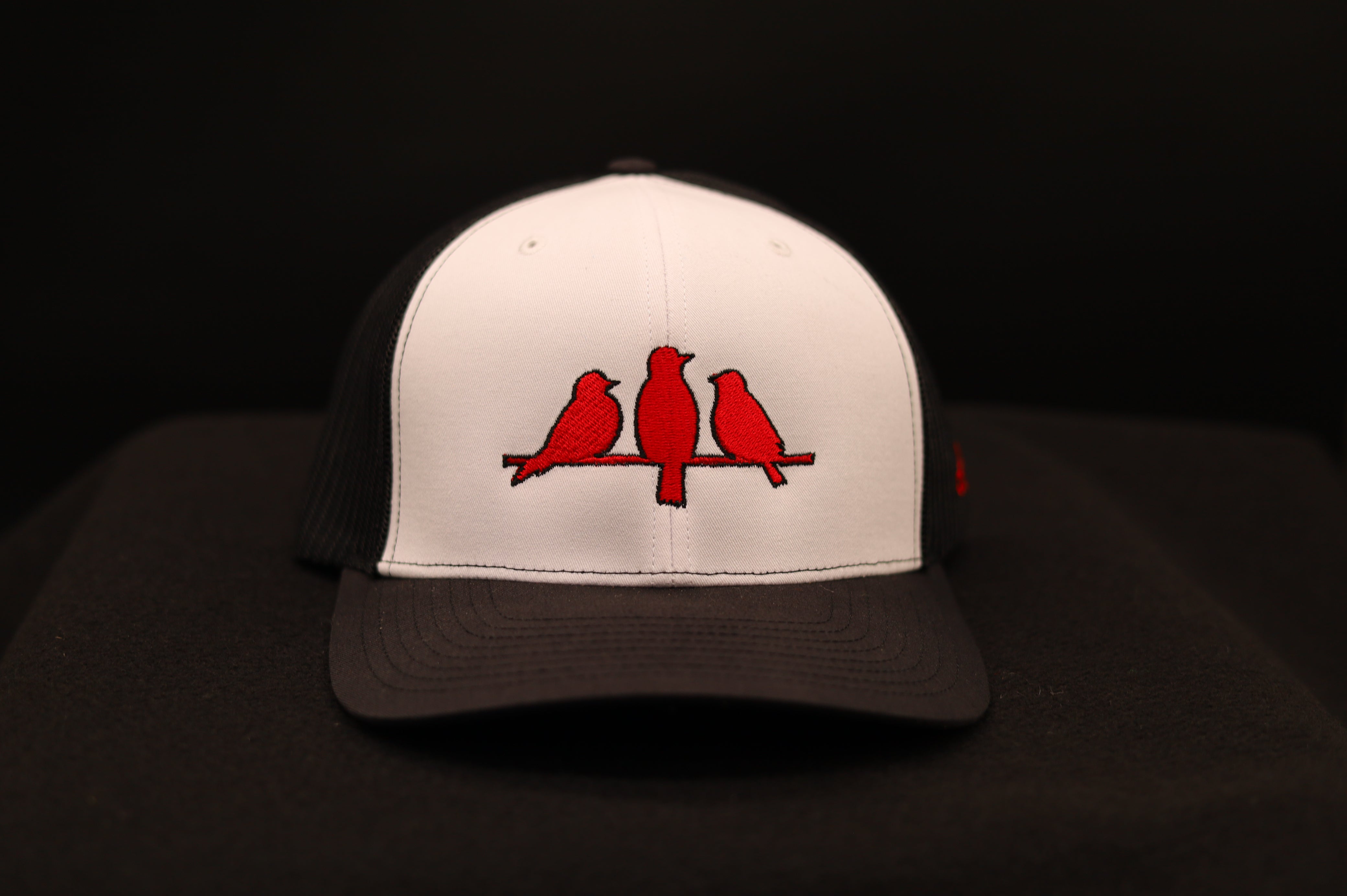 Richardson 112 Trucker Hat • White / Black • Embroidered Red Birds – 3 ...